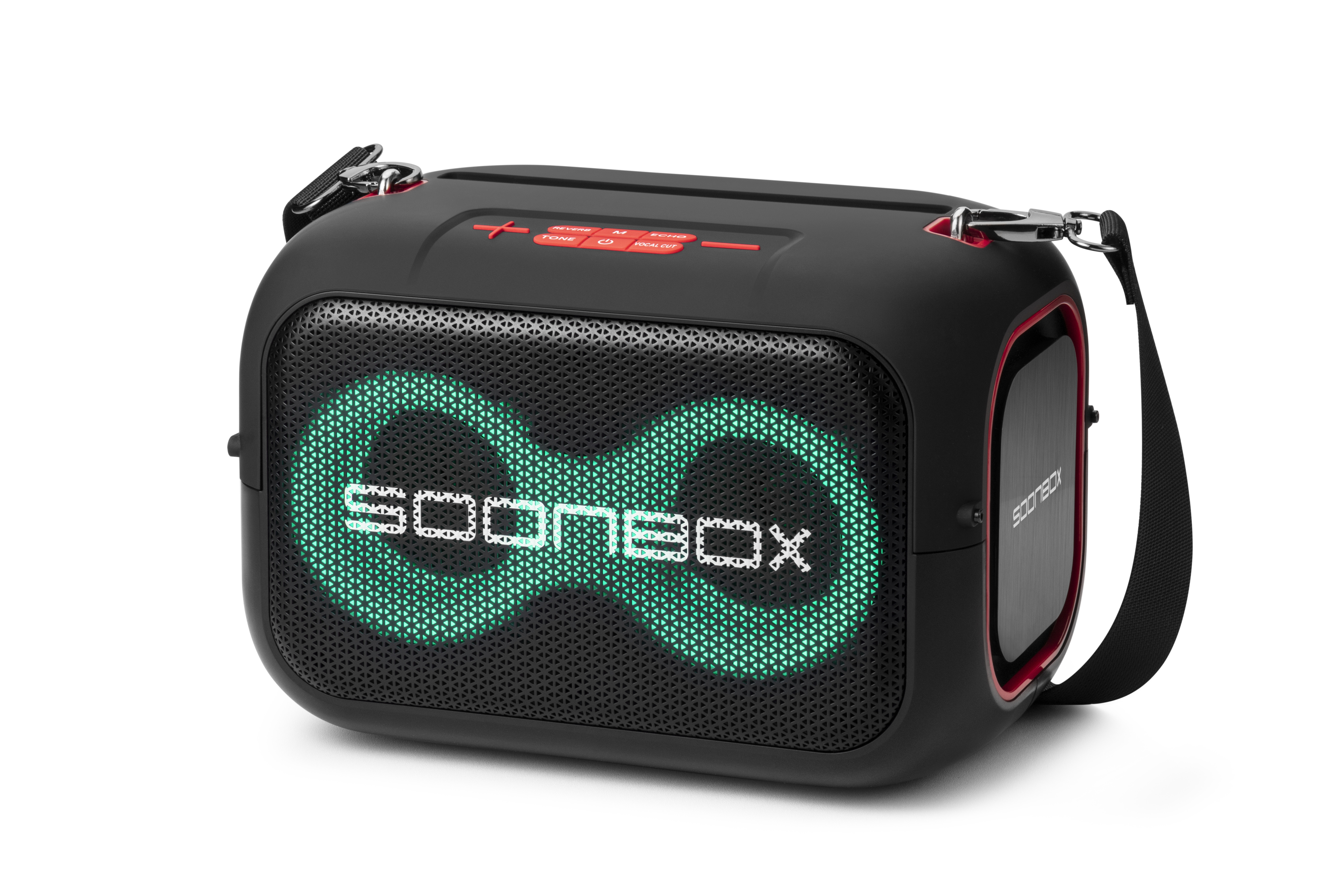 Prijenosni bluetooth karaoke zvučnik sa dva mikrofona SOONBOX S3000 ...
